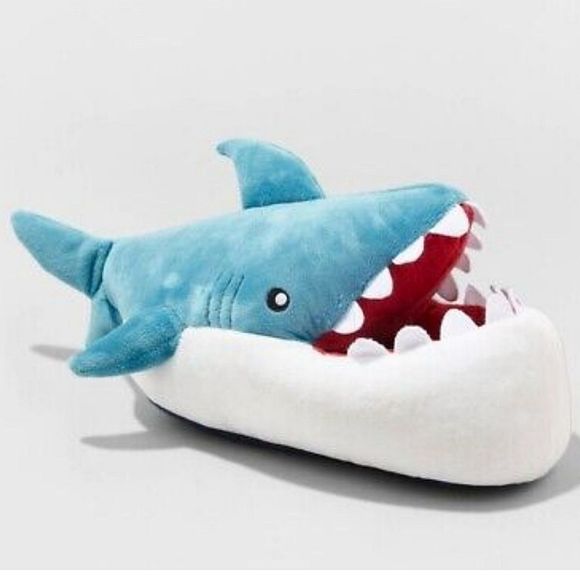 Cat & Jack | Shoes | Nwtcat Jack Boys Youth Knox Shark Slippers | Poshmark